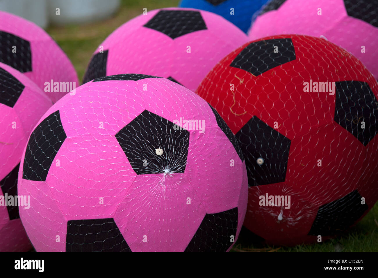 Group of big red balls Stock Photo - Alamy