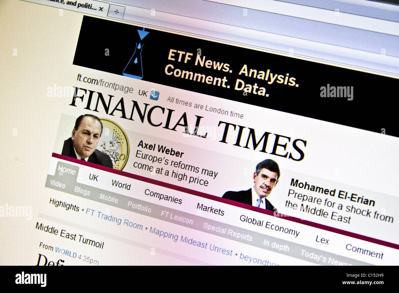 Financial times newspaper logo hi-res stock photography and images - Alamy