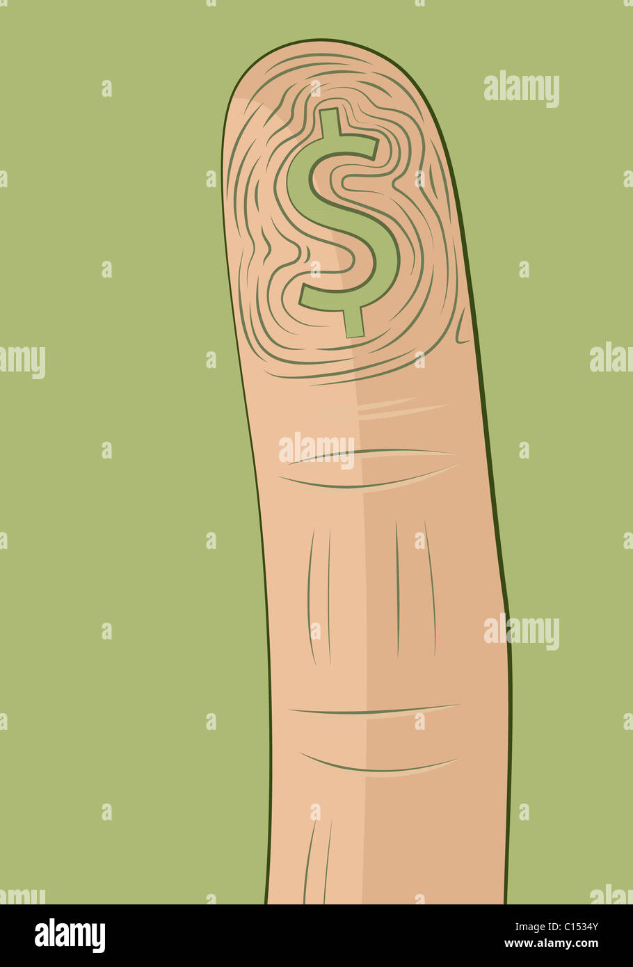 Dollar Sign Fingerprint Stock Photo - Alamy