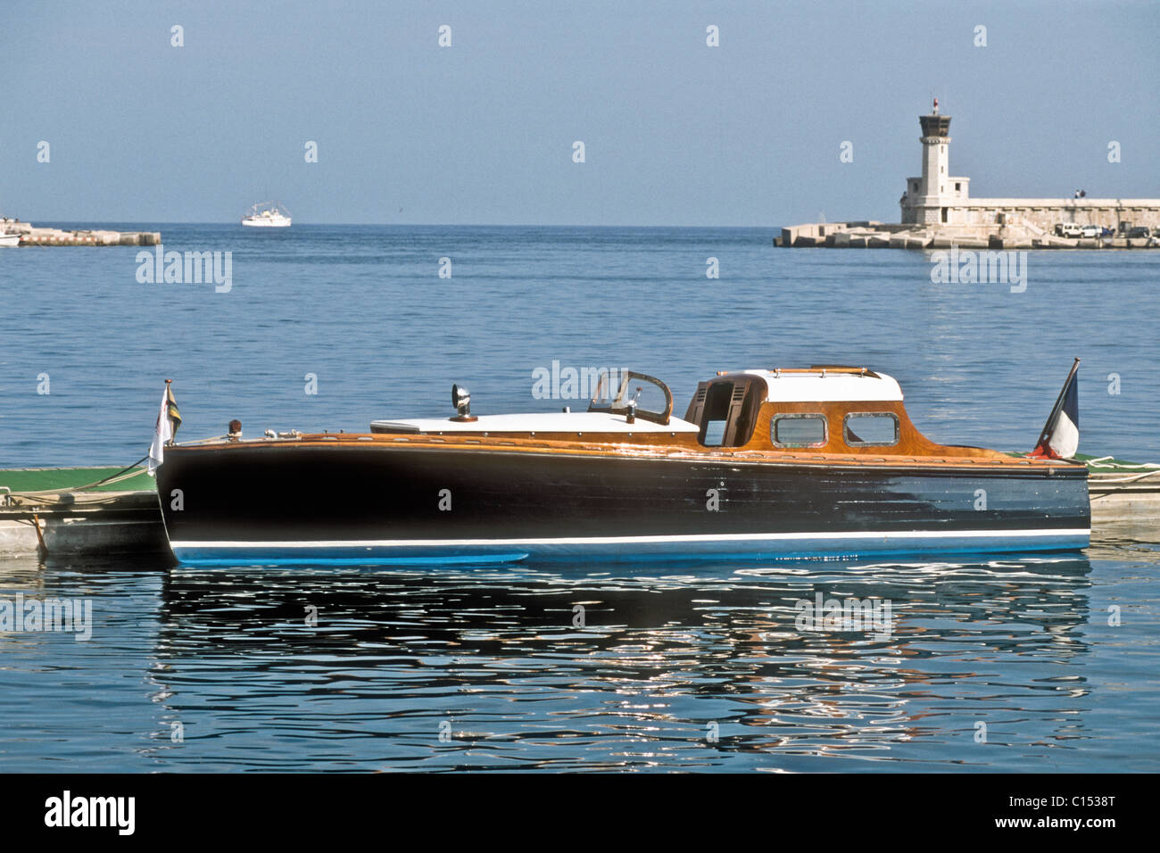 The 1960 French Decan motor cruiser Le Foch at Monaco Monte Carlo ...