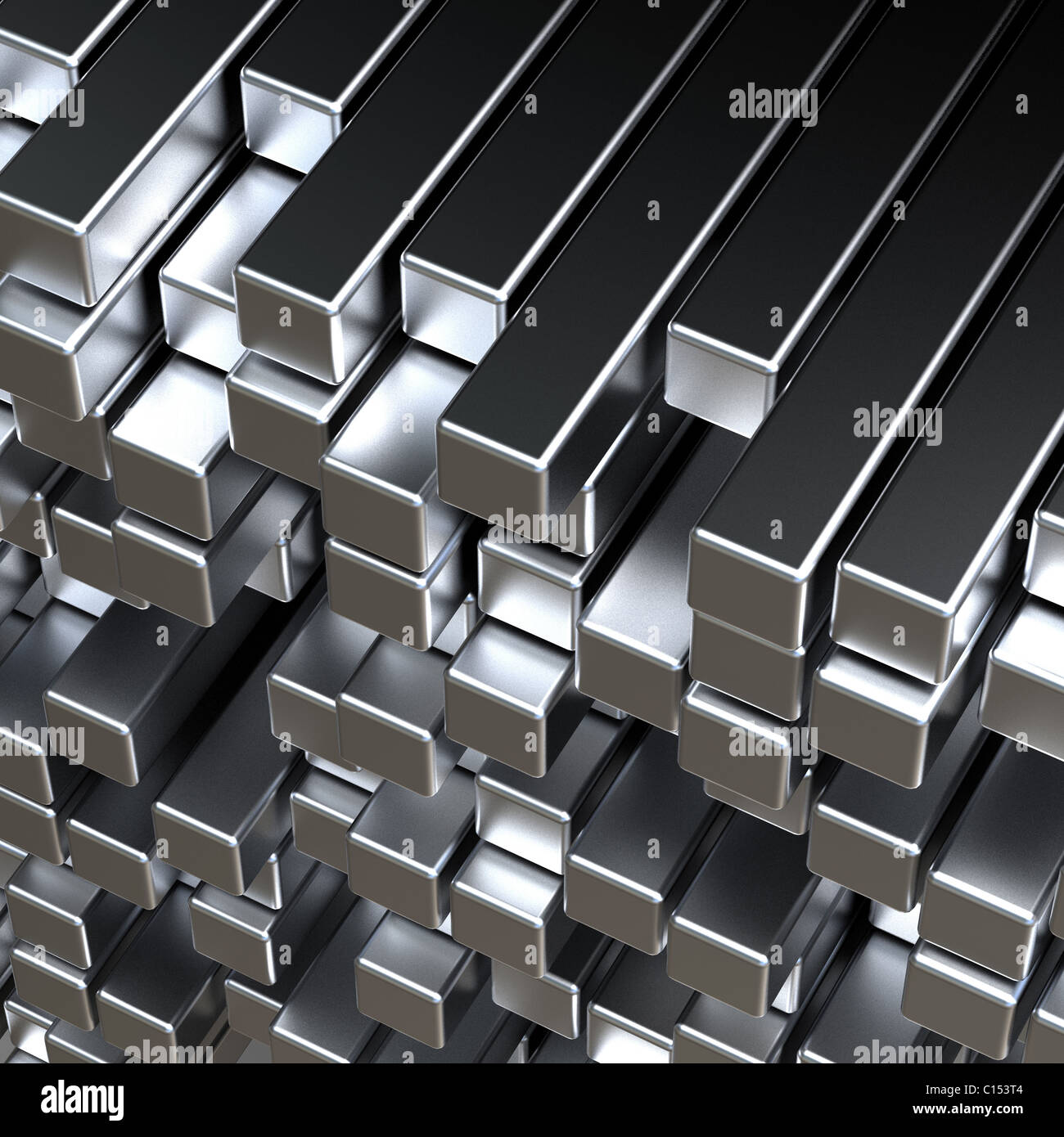 3d abstract silver metal bars Stock Photo - Alamy