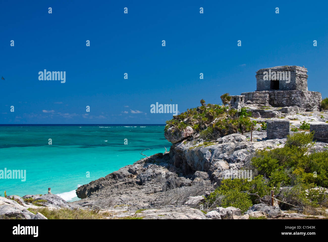View to Temple of the Wind and ocean Stock Photo - Alamy