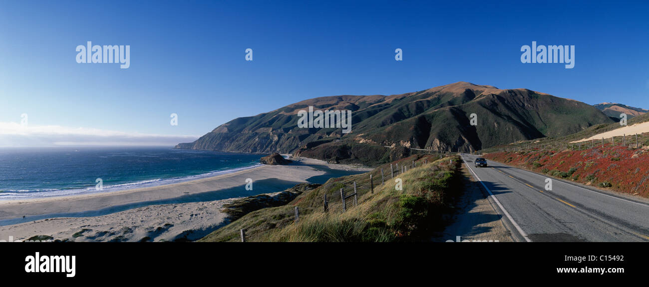 Car driving along Route 1 Stock Photo - Alamy