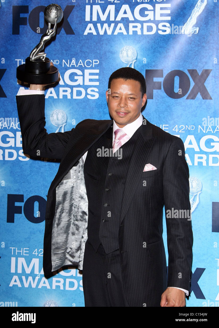 TERRENCE HOWARD 42ND NAACP IMAGE AWARDS PRESSROOM. DOWNTOWN LOS ANGELES ...