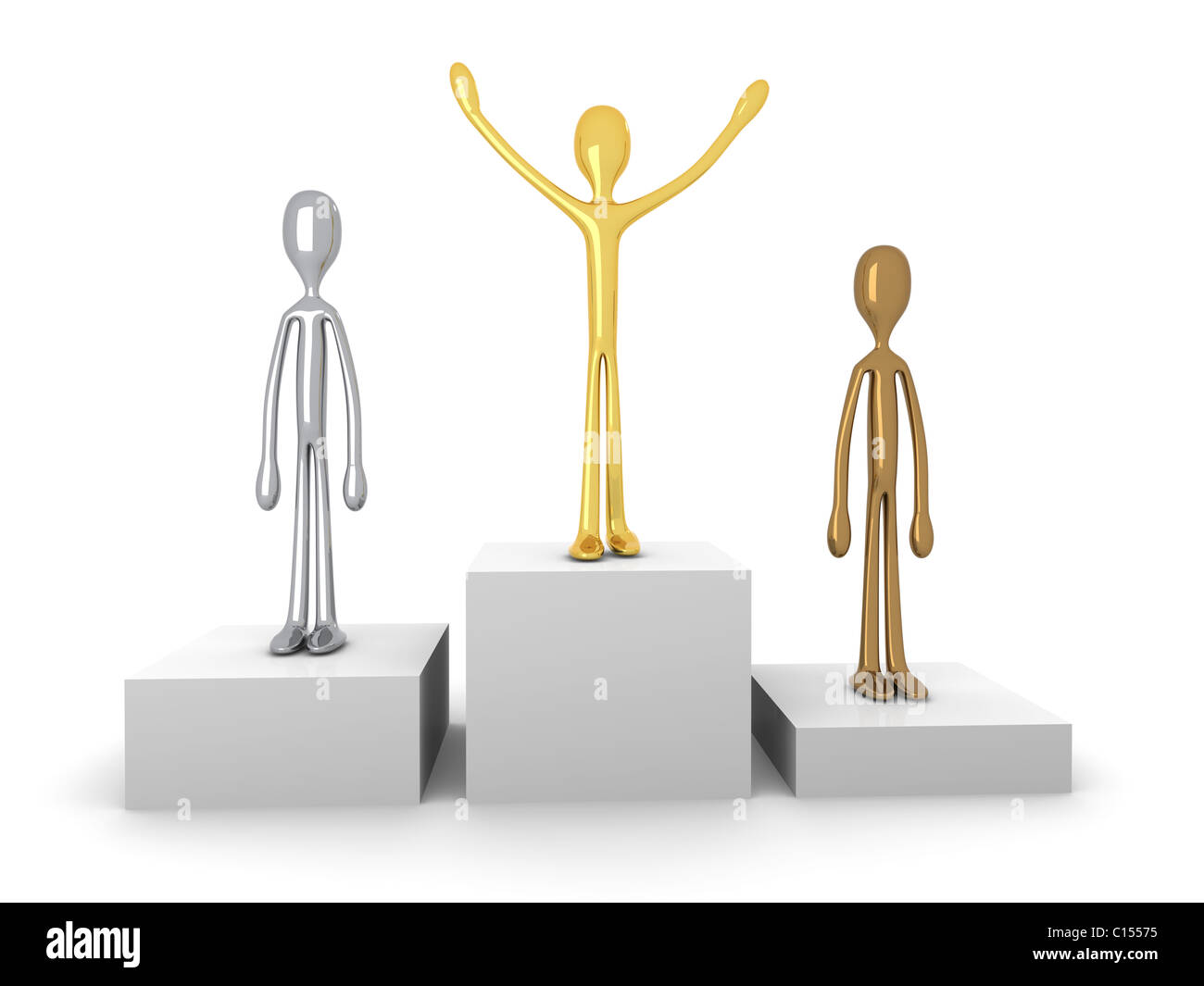 Gold, Silver and bronze Winners Stock Photo - Alamy
