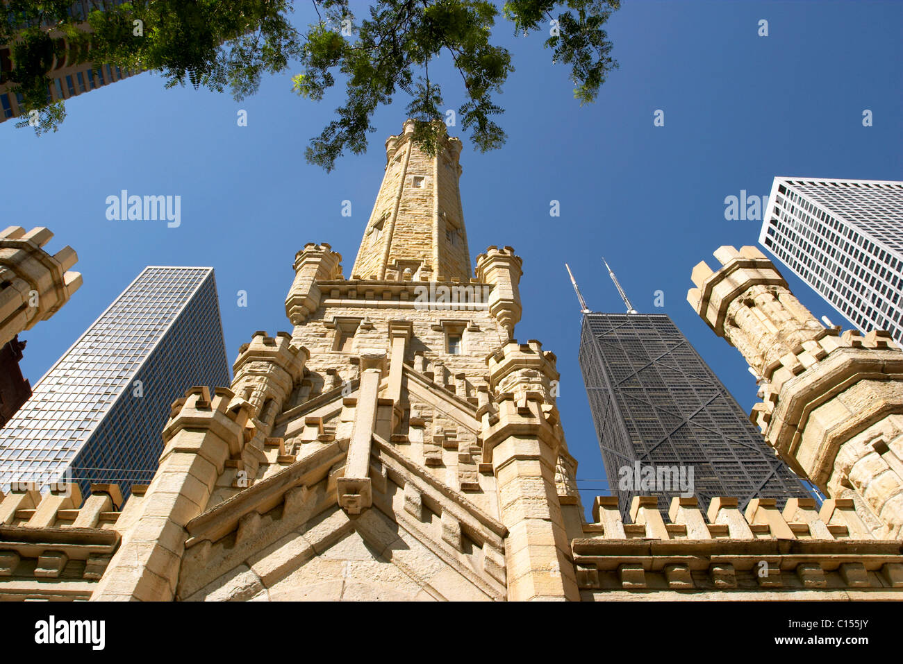 Water Tower building, low angle view Stock Photo - Alamy
