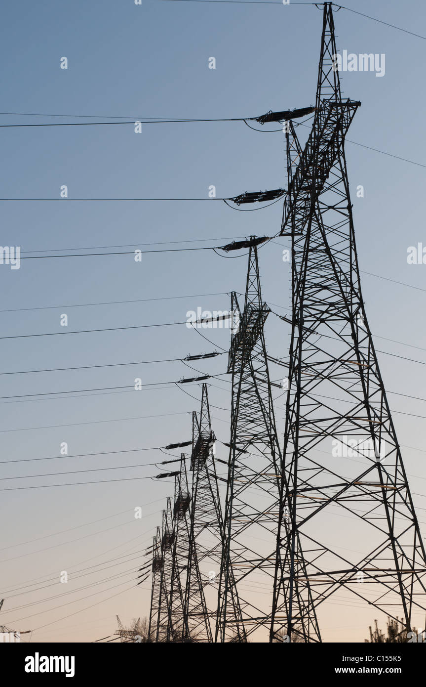 Pylon and transmission power line Stock Photo - Alamy