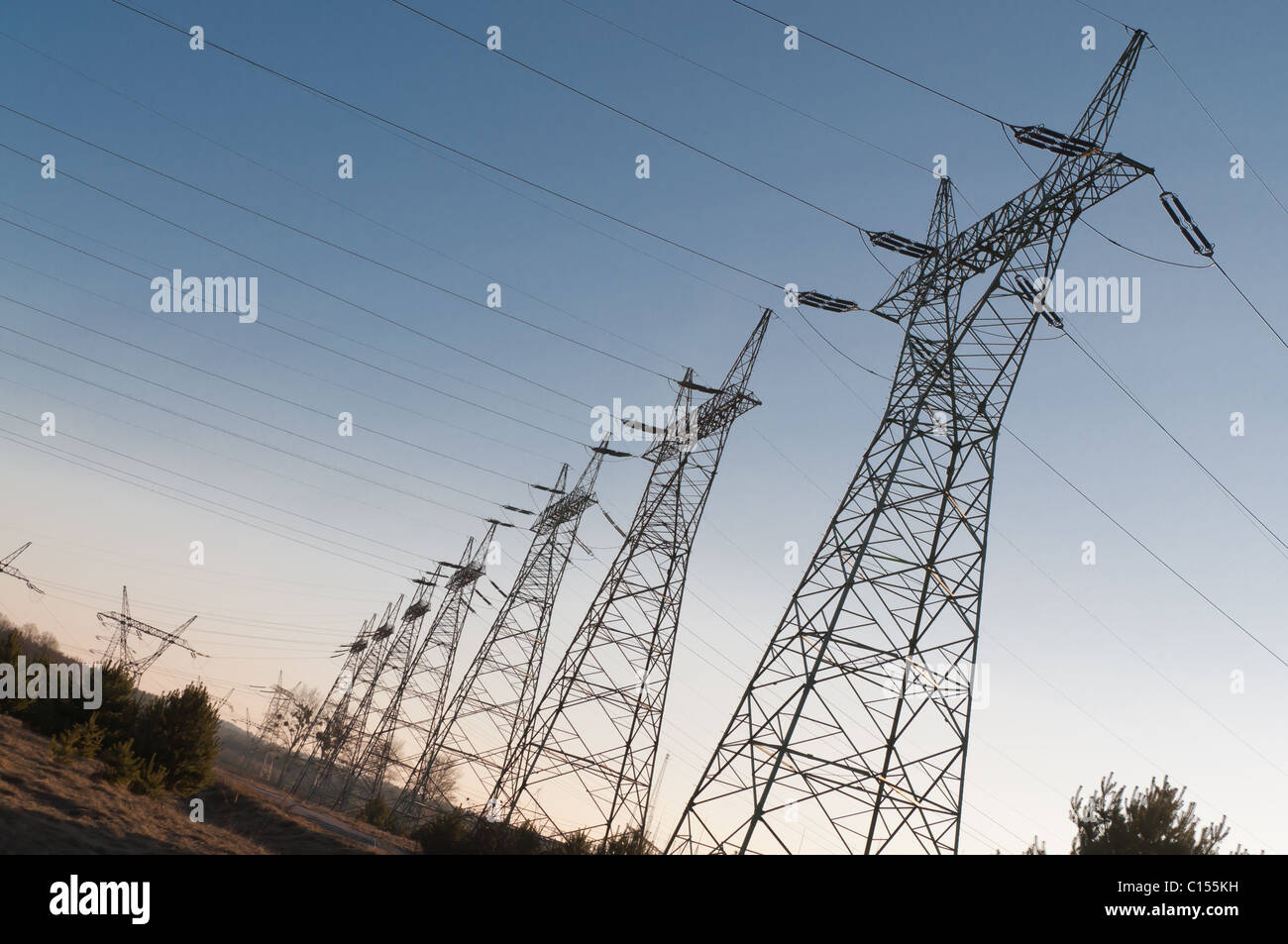 Pylon and transmission power line Stock Photo - Alamy