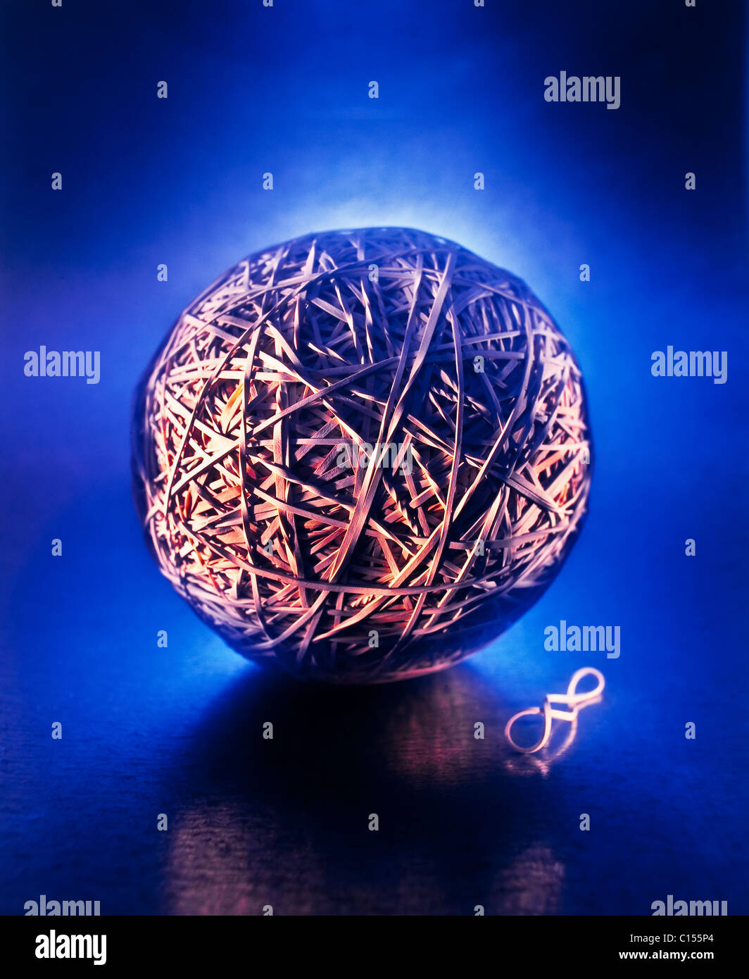 Rubber band ball Stock Photo - Alamy