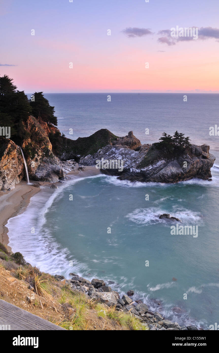 A waterfall at Pfeiffer burns state park near big sur, california Stock ...