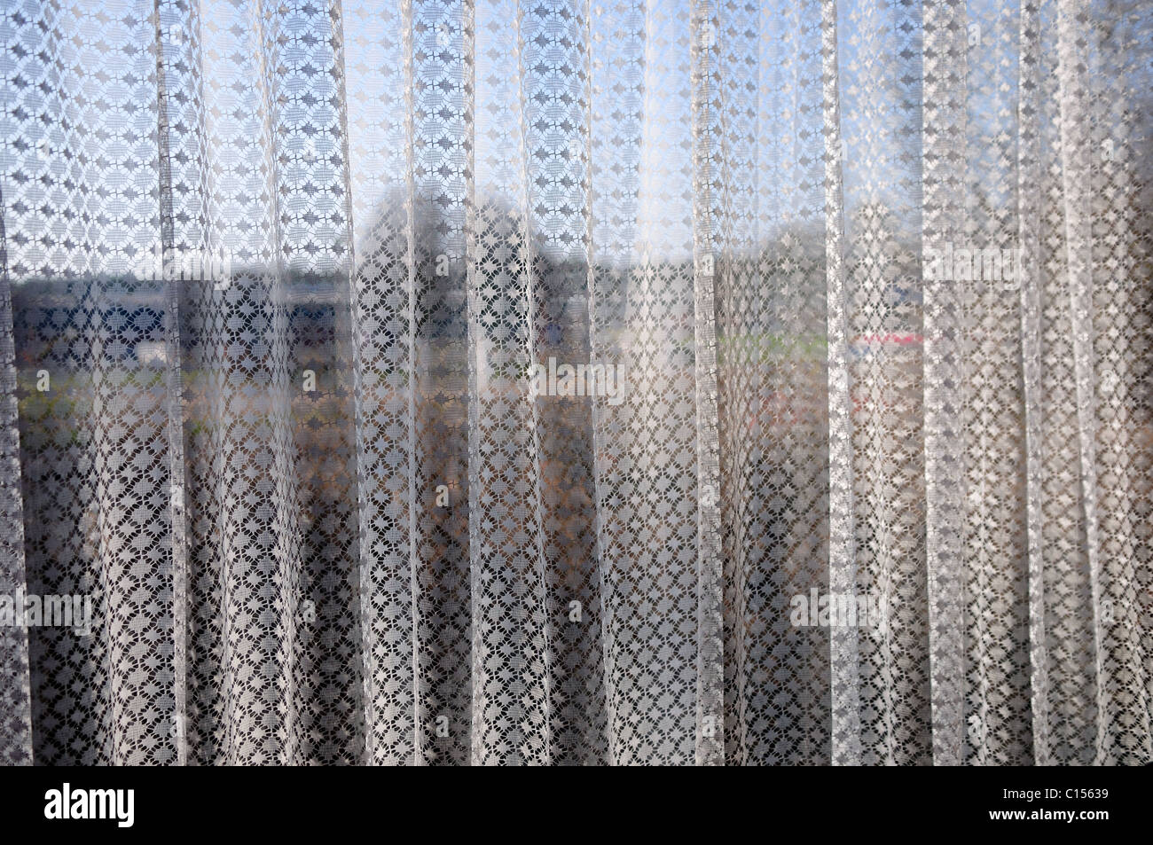 Net Curtains Window Stock Photo - Alamy
