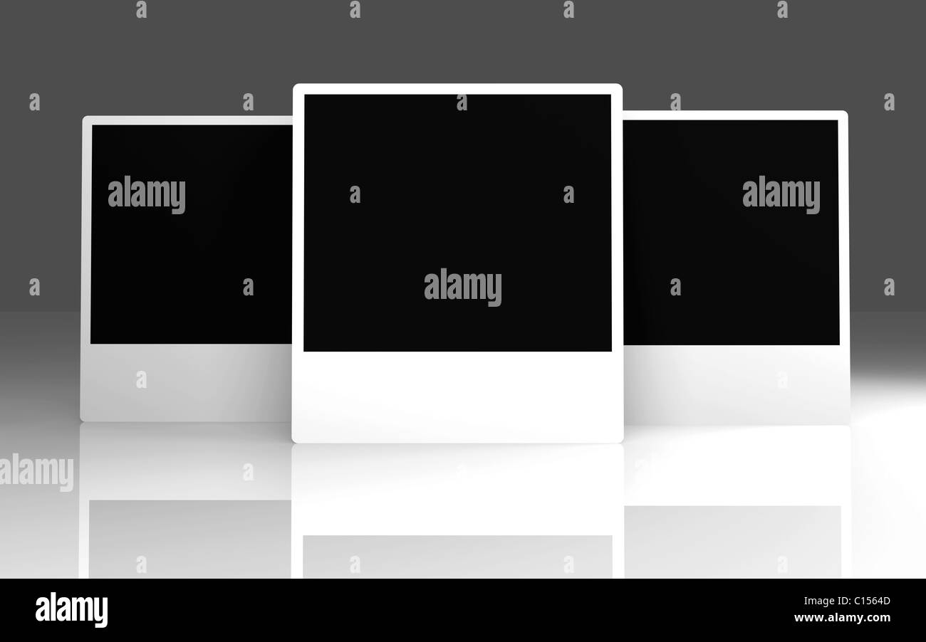 Classic picture frames of instant image cameras Stock Photo - Alamy