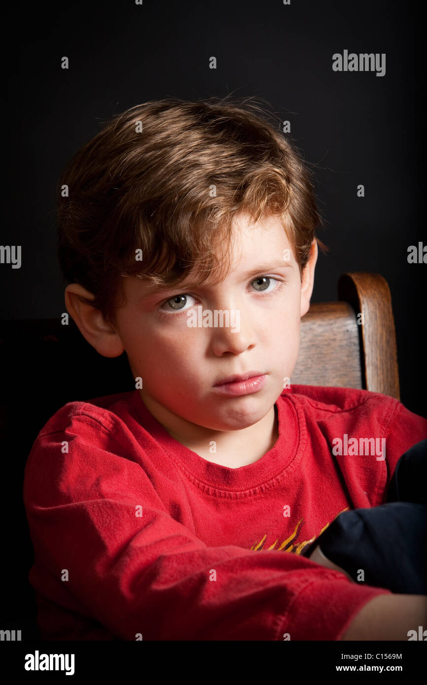 Eight year old sad boy hi-res stock photography and images - Alamy
