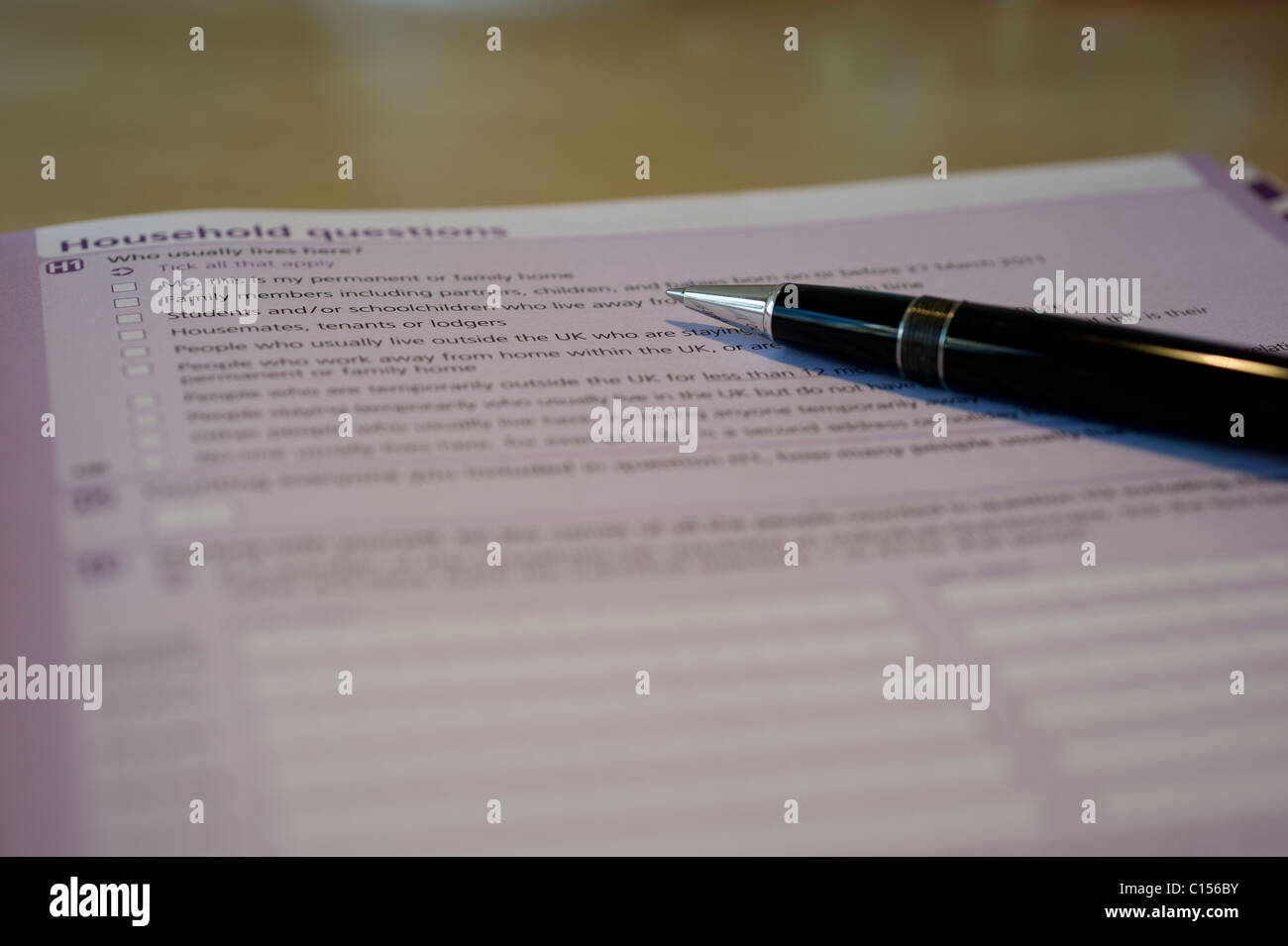 2011 Uk Census Form Questionnaire High Resolution Stock Photography and ...