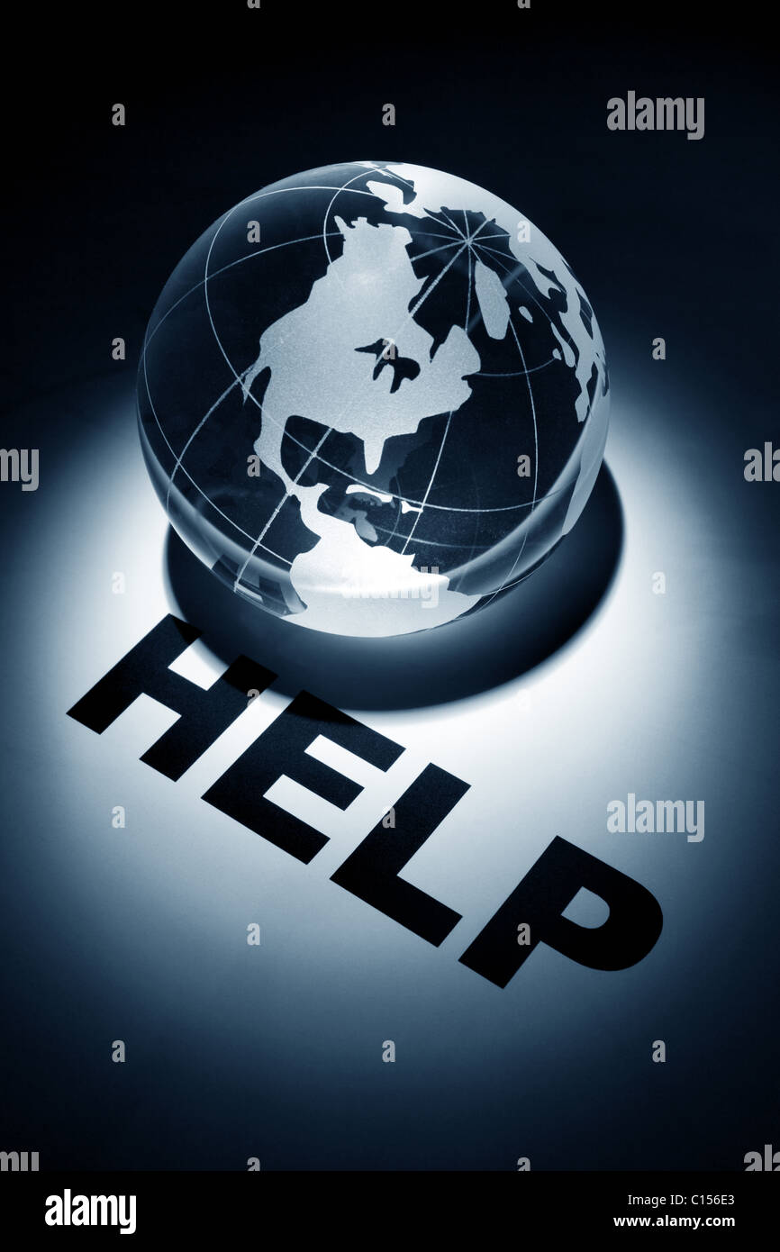globe, concept of Help Stock Photo - Alamy