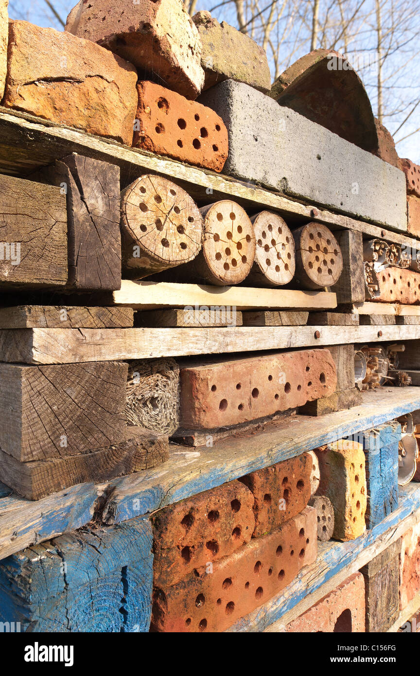 Mini beast man made habitat shelter to aid conservation of insects ...