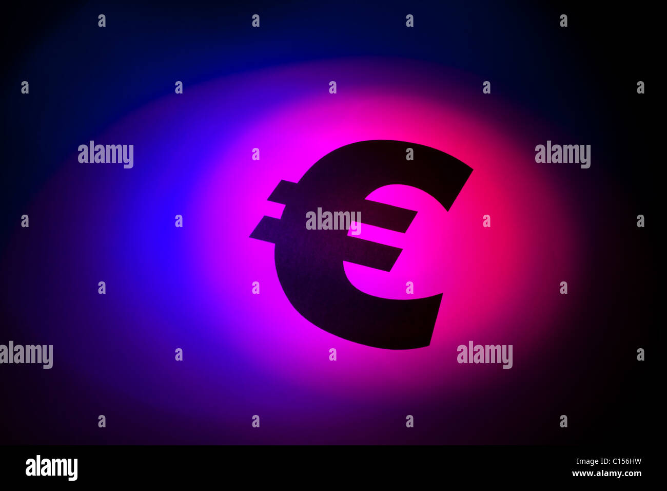 Color light Euro Symbol for background Stock Photo - Alamy