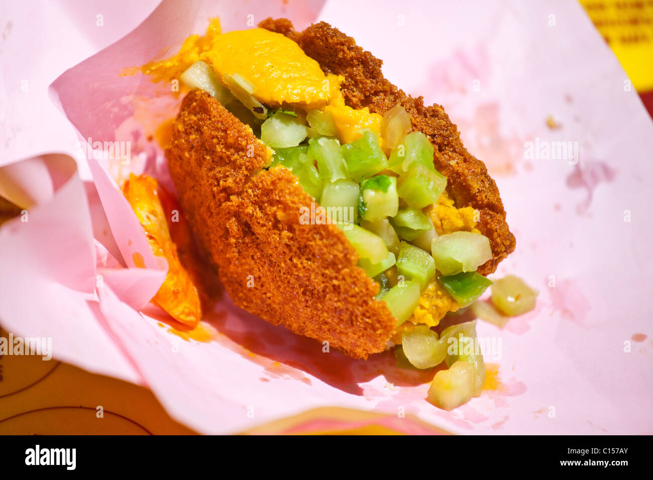 Acaraje at Bahianas Cira, traditional Bahian food, Salvador, Brazil ...