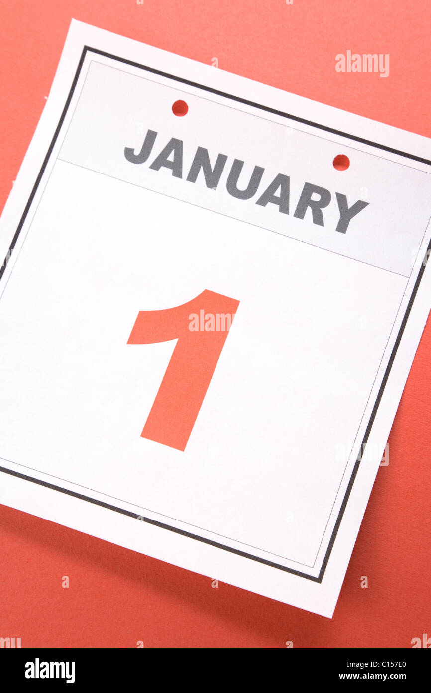 New Year, calendar date January 1 for background Stock Photo - Alamy