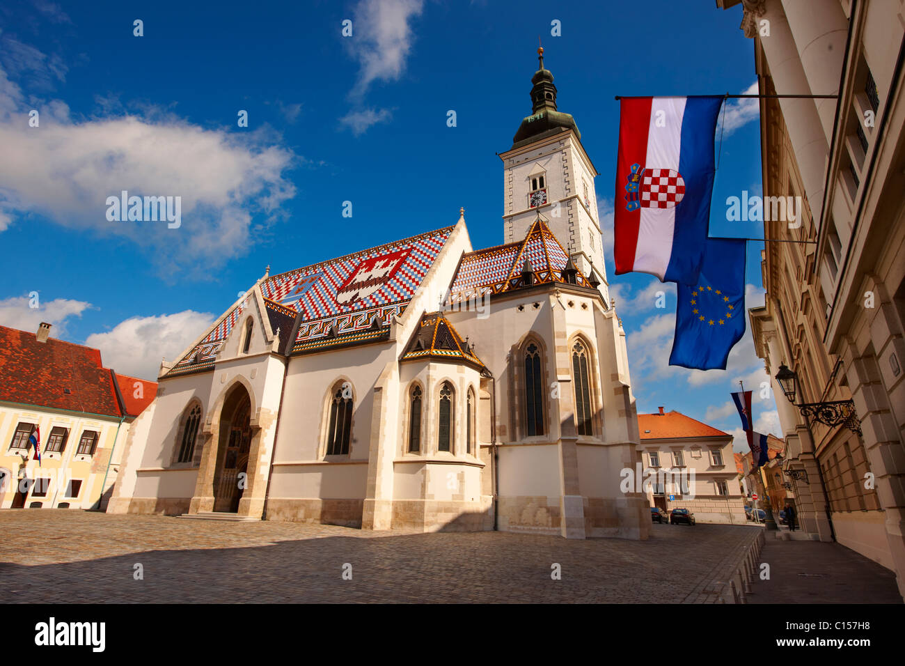 Late Gothic church of St. Mark's Church (Crkva sv. Marka) , Zagreb ...