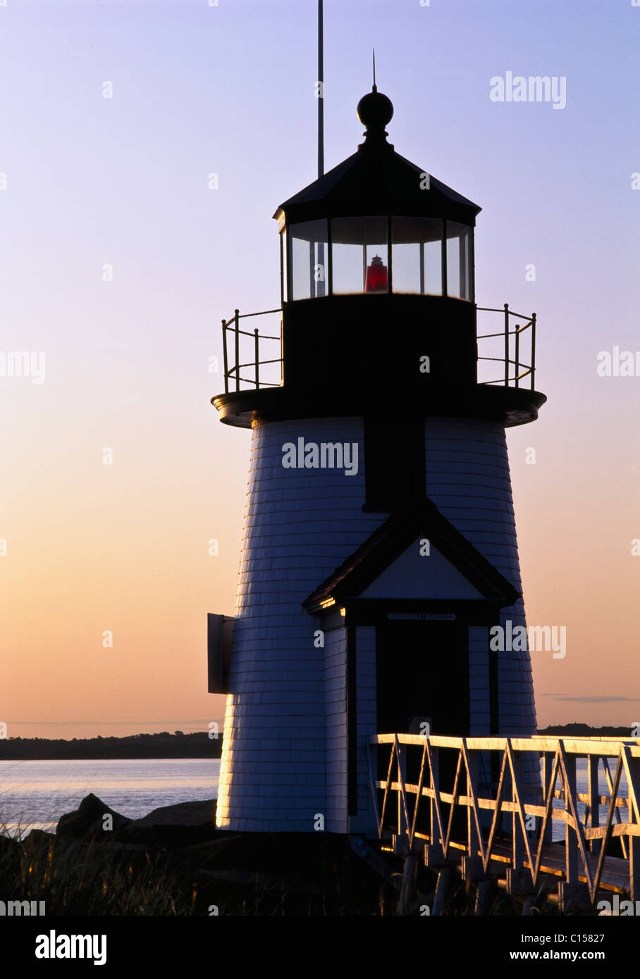 Nantucket Brant Point Lighthouse at sunrise Stock Photo - Alamy