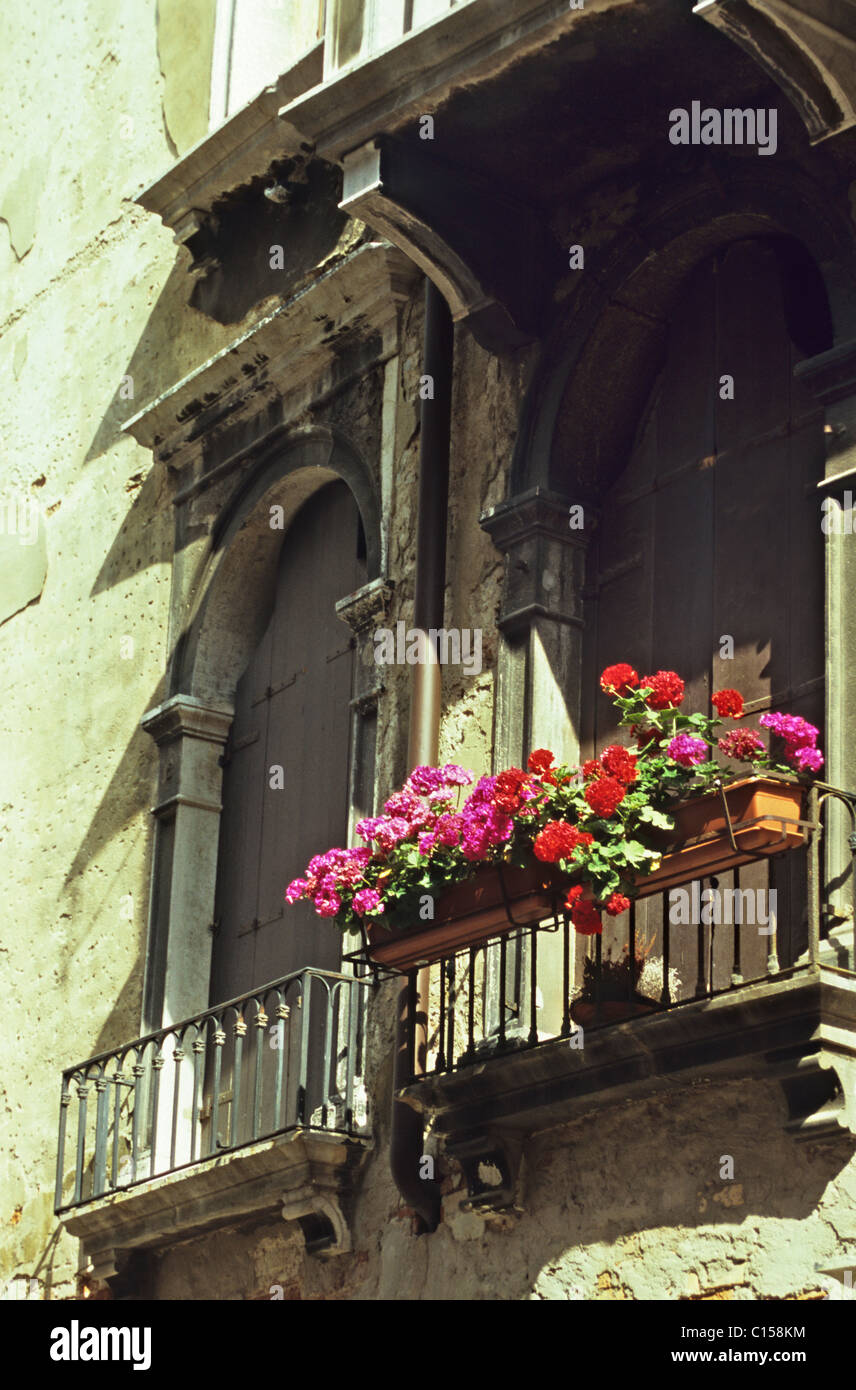 Balcony, Venice, Italy Stock Photo - Alamy
