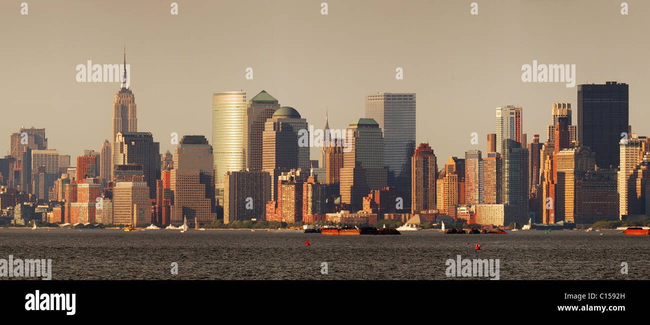 New York City Manhattan skyline panorama with Empire State Building ...