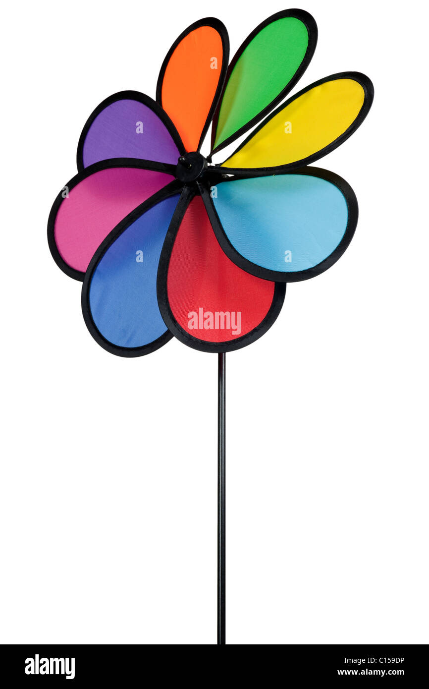 Colorful pinwheel isolated on white background Stock Photo - Alamy
