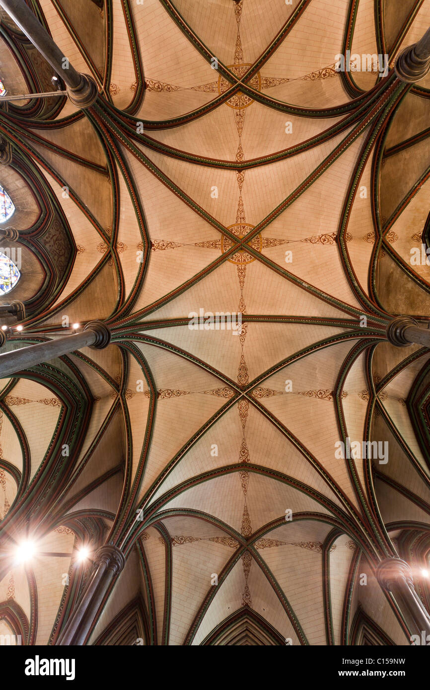 Ceiling Detail of the side chapel at Salisbury. The subtle but detailed ...