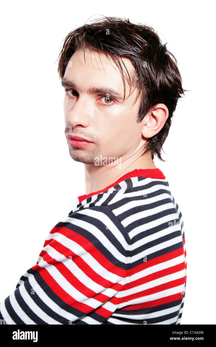 Handsome young caucasian man isolated on white background Stock Photo ...