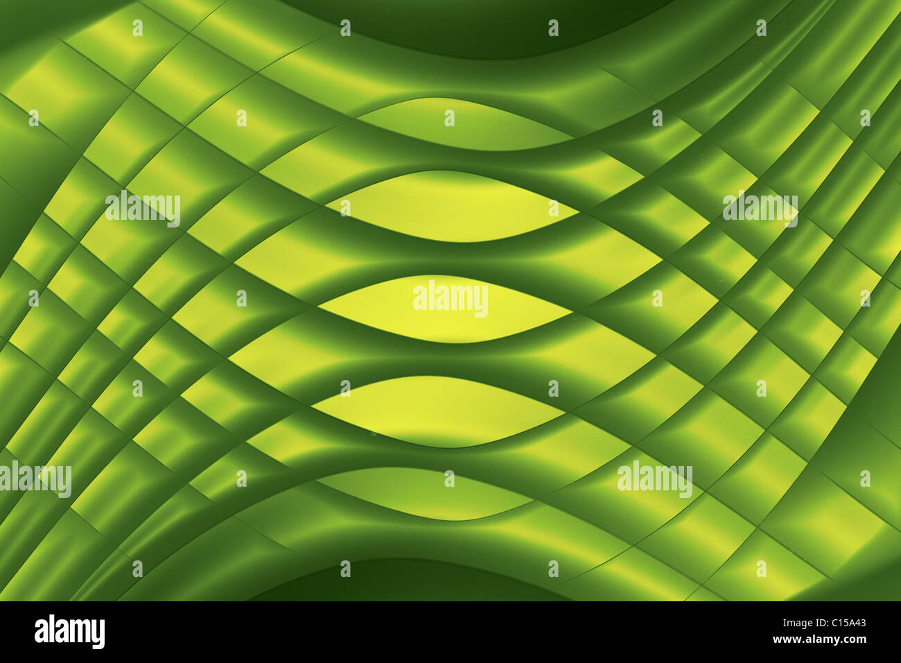 yellow and green background macro image of paper origami pattern made ...