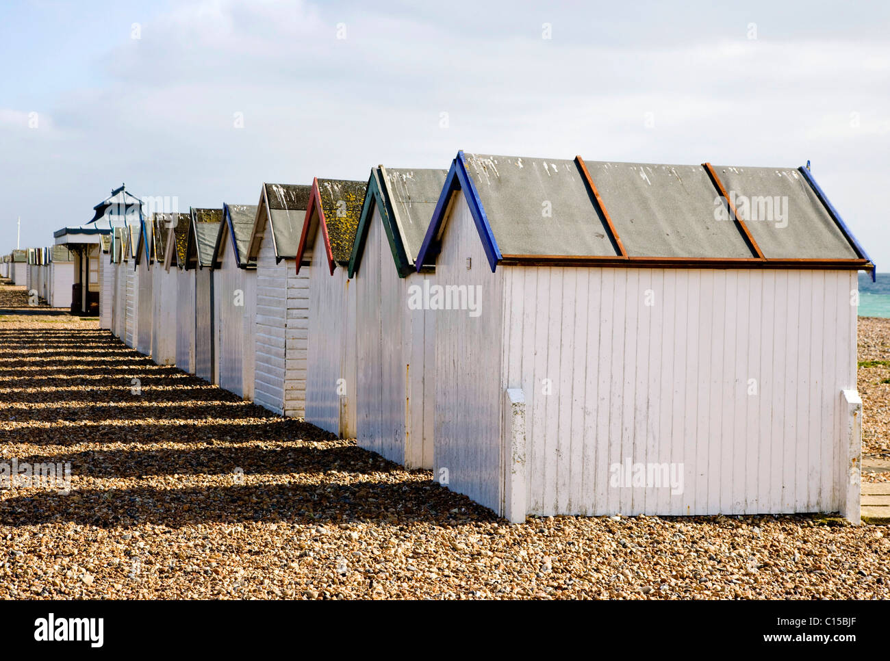 Beach Huts at Goring, West Sussex Stock Photo - Alamy
