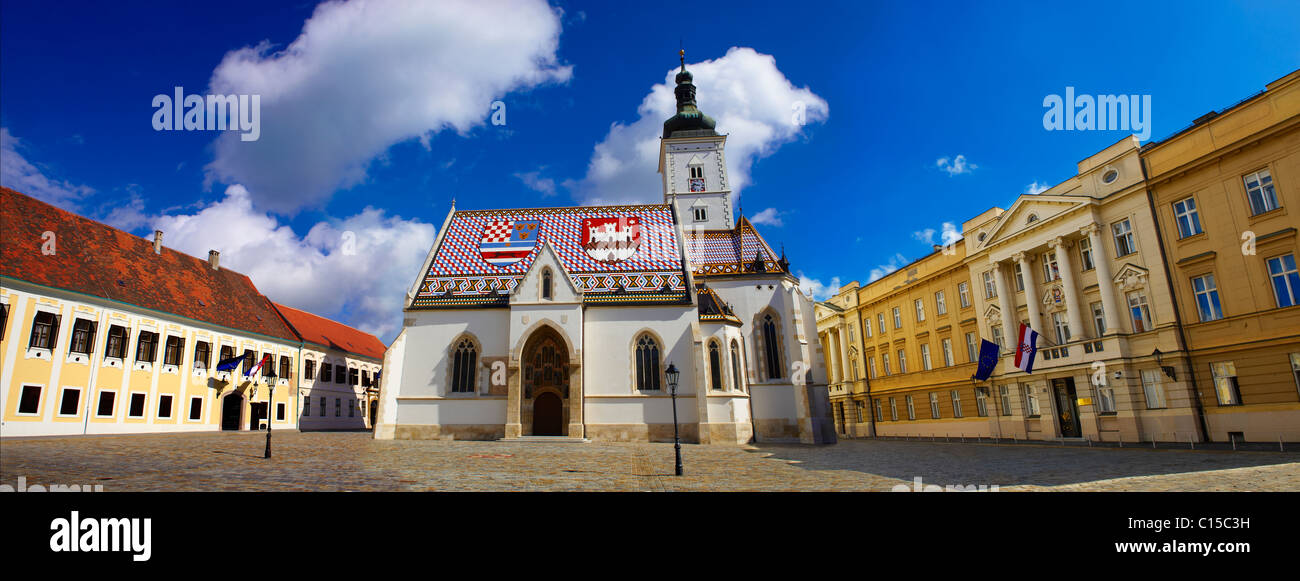 Late Gothic church of St. Mark's Church (Crkva sv. Marka) , with ...