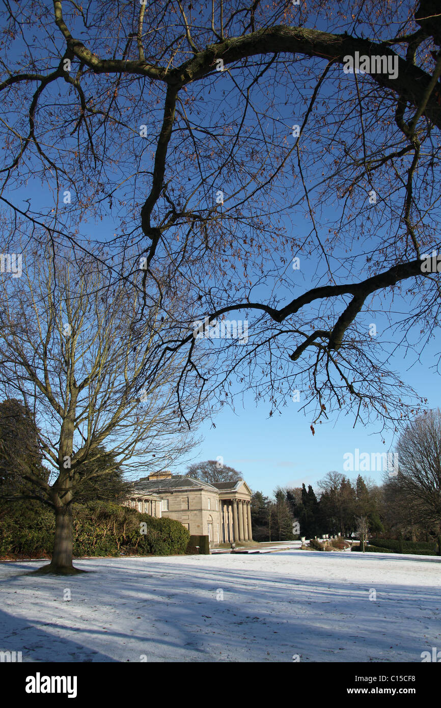 Estate of Tatton Park, England. Winter view of the 18th century Samuel ...