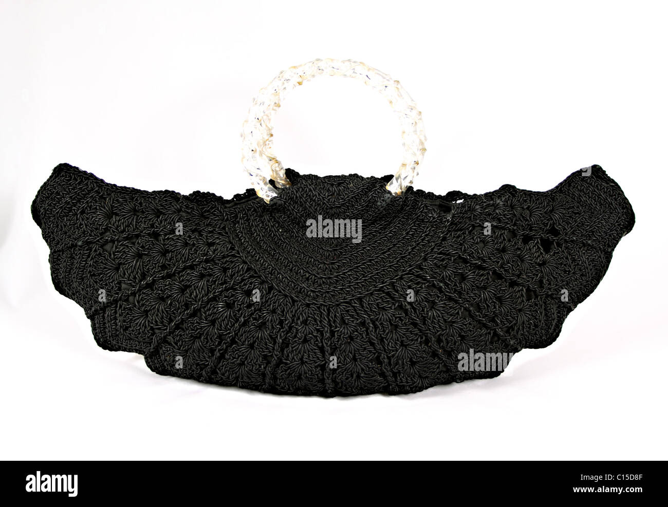 Wool, triangular pouch with clear plastic handle c1940s Stock Photo - Alamy