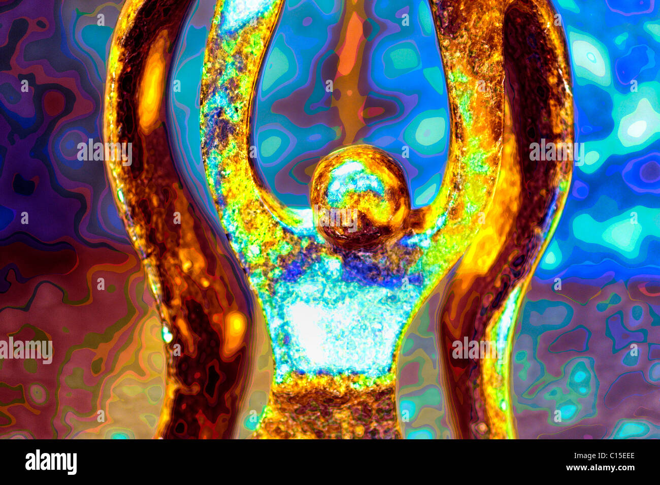 human shape reaching out digitally enhanced abstract Stock Photo - Alamy