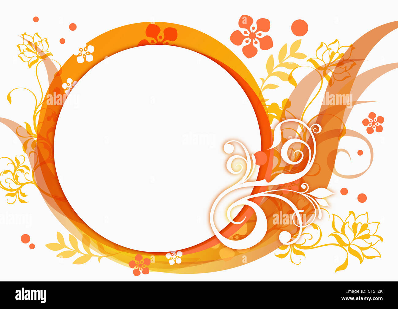 Frame with abstract floral patterns Stock Photo - Alamy