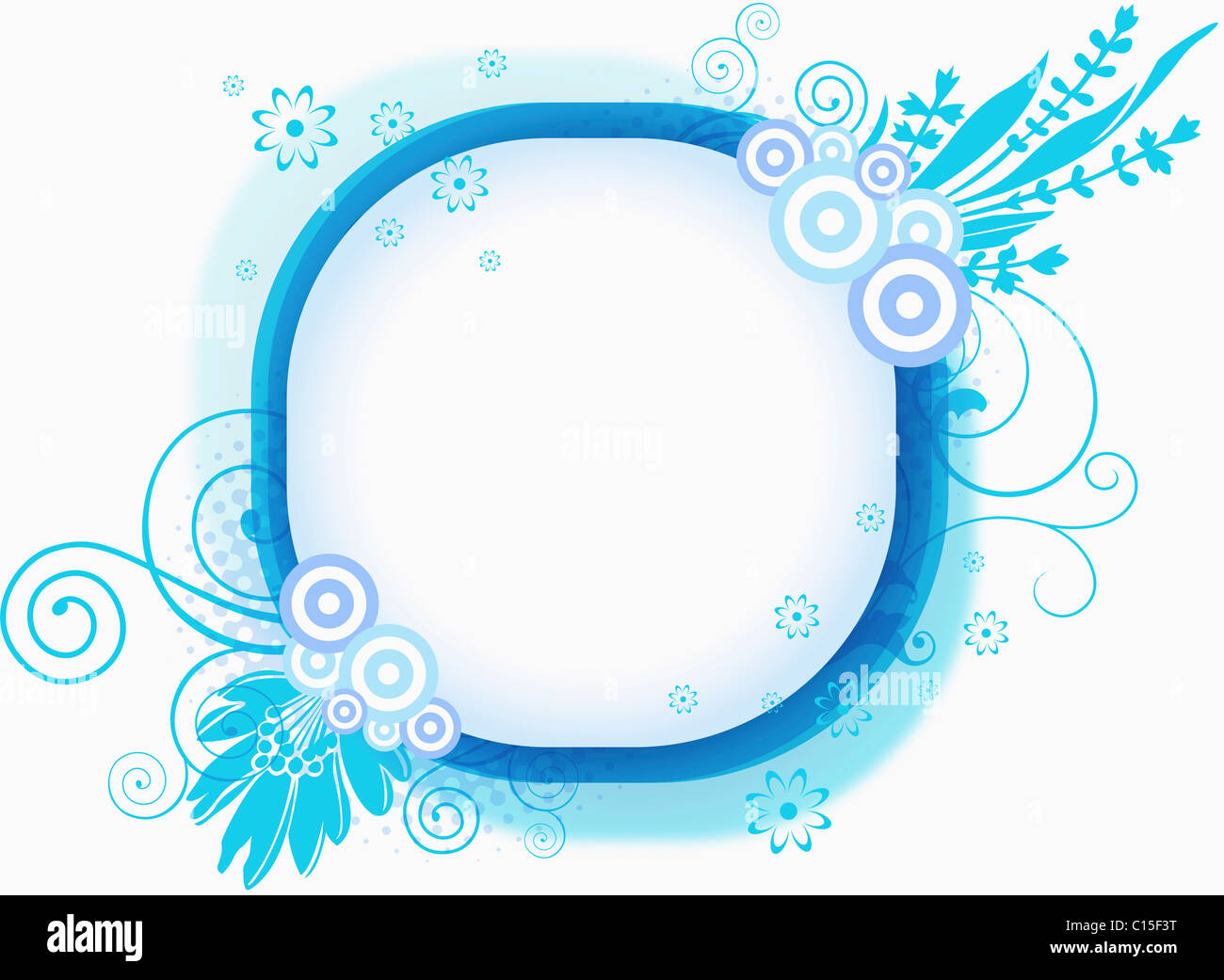 Frame with abstract floral patterns Stock Photo - Alamy