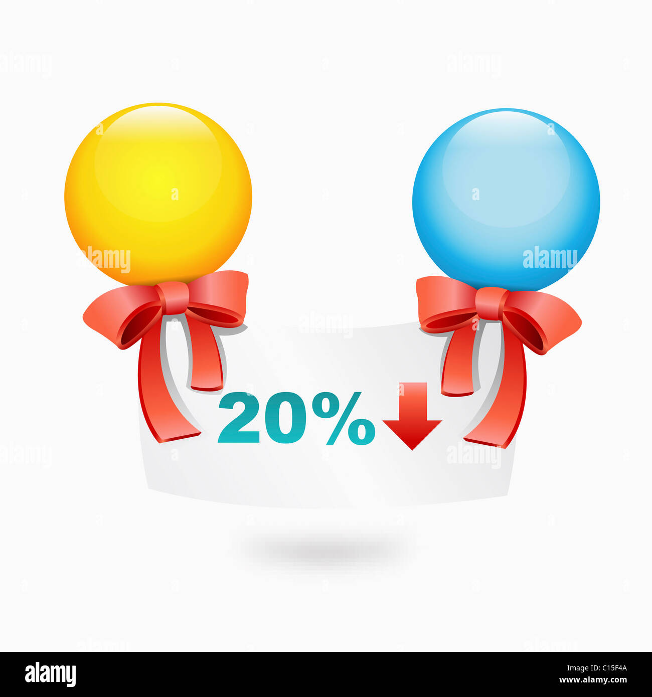 Balloons with sale sign Stock Photo - Alamy