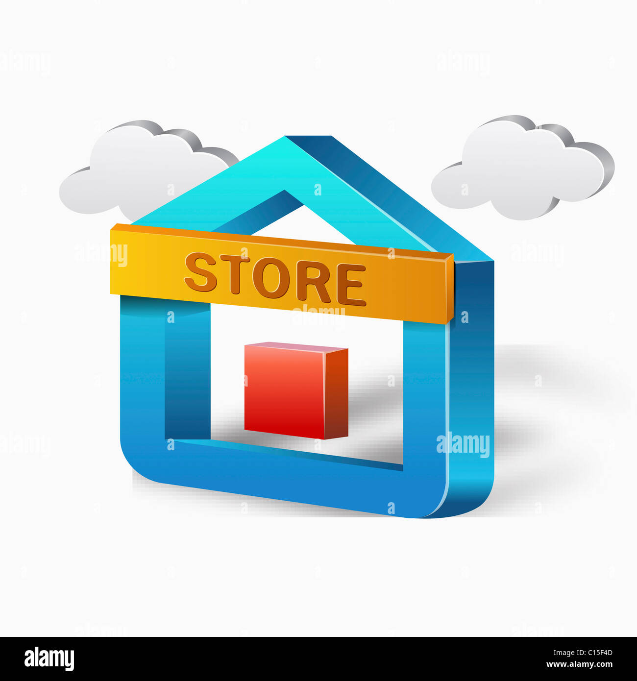 House shaped icon Stock Photo - Alamy