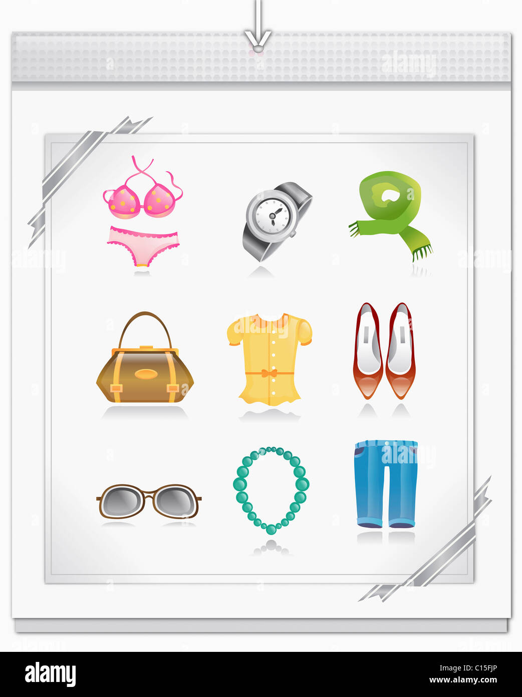 shopping item icons Stock Photo - Alamy