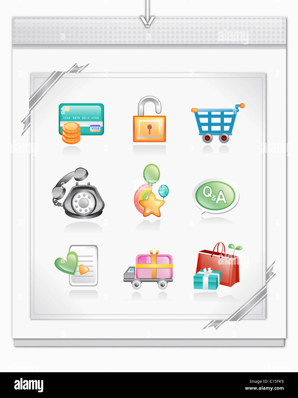 shopping mall icons Stock Photo - Alamy