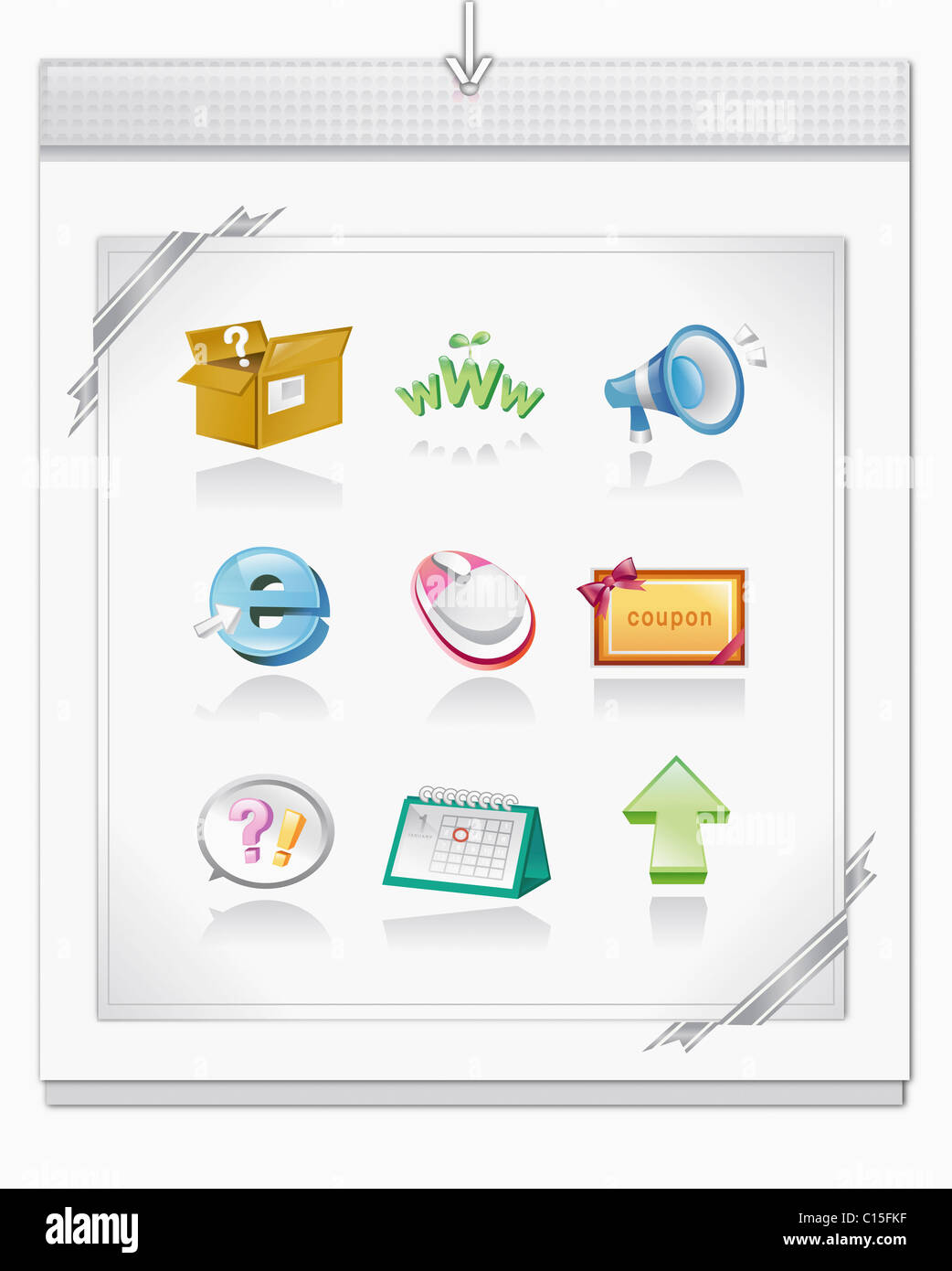internet shopping mall icons Stock Photo - Alamy