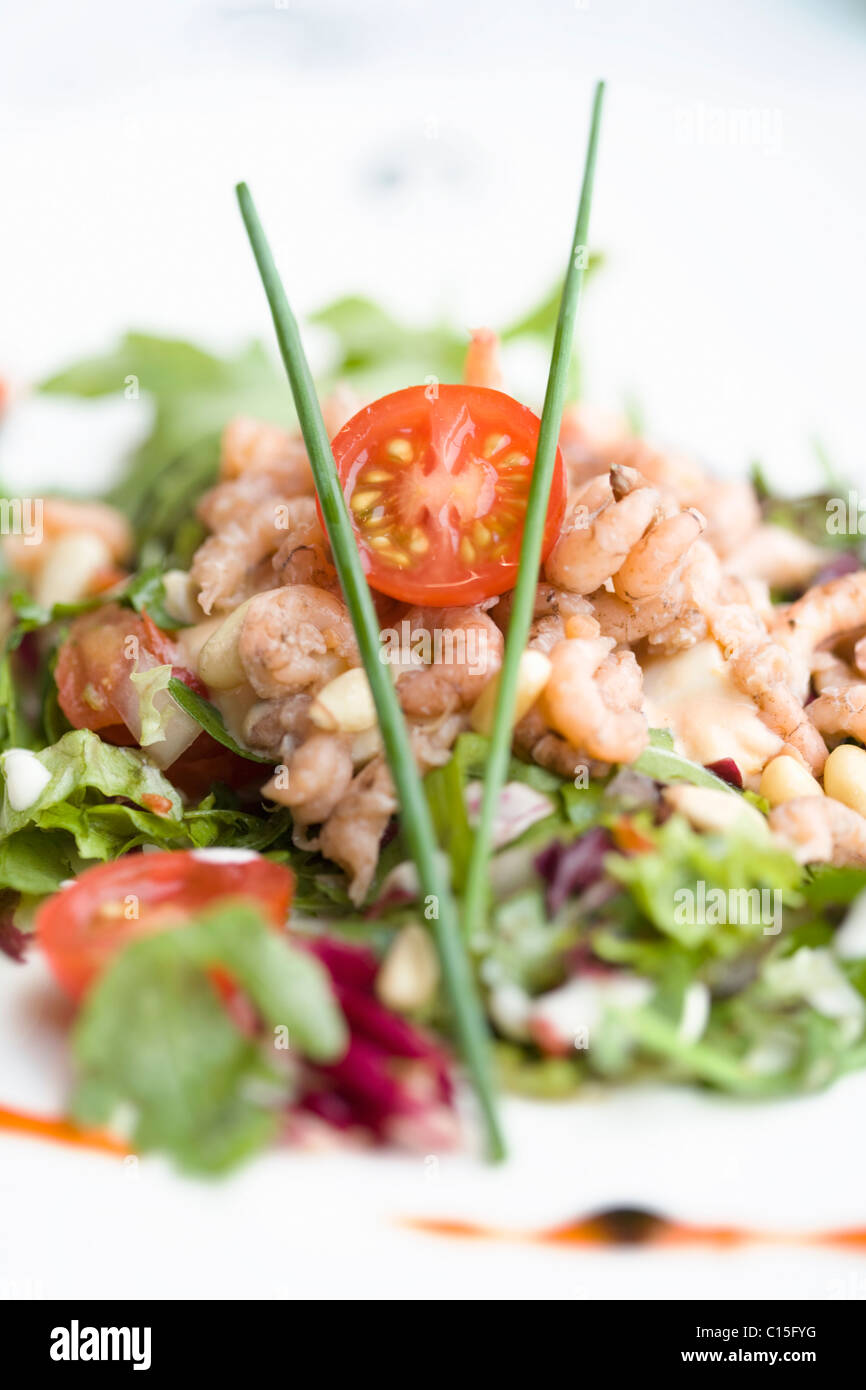 A gray shrimp salad Stock Photo - Alamy
