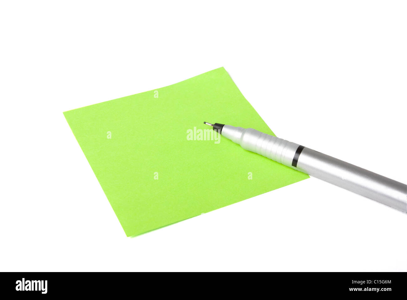 Blank note with pen about to write a message Stock Photo - Alamy