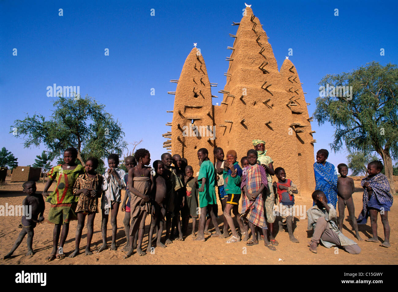 Clay mosque, Dogon region, Mali, Africa Stock Photo - Alamy