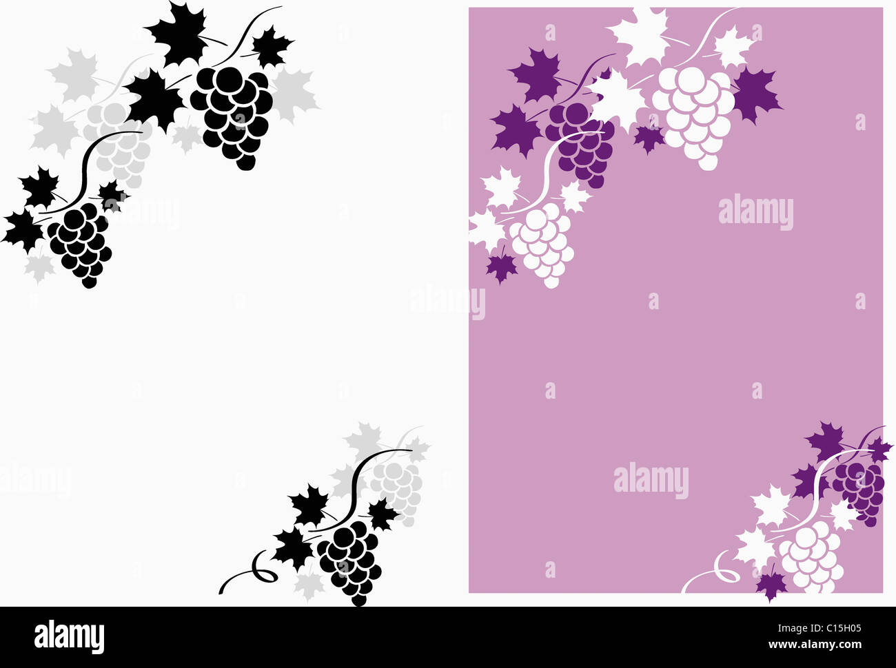 grapes illust background Stock Photo - Alamy