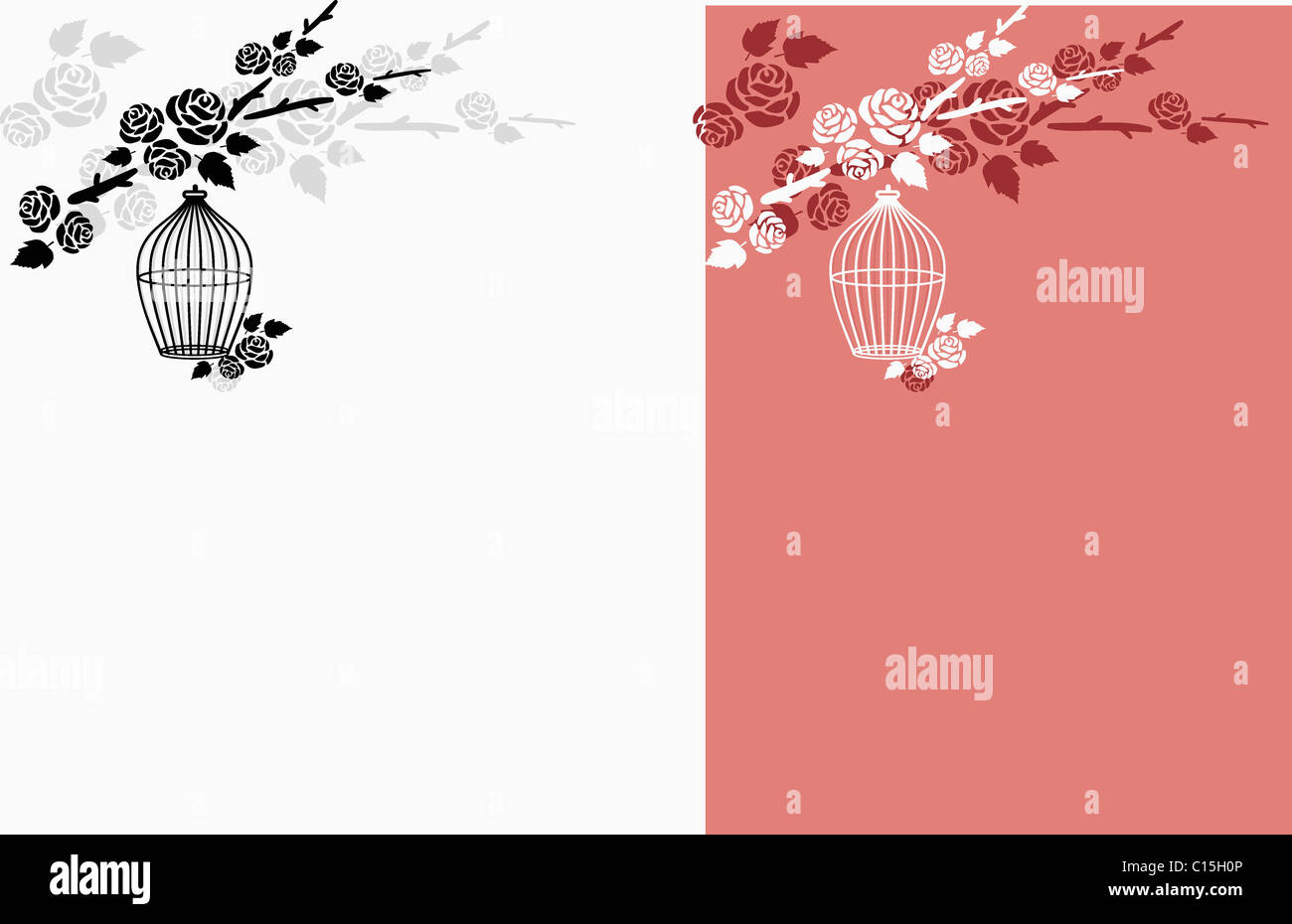 roses illust background Stock Photo - Alamy