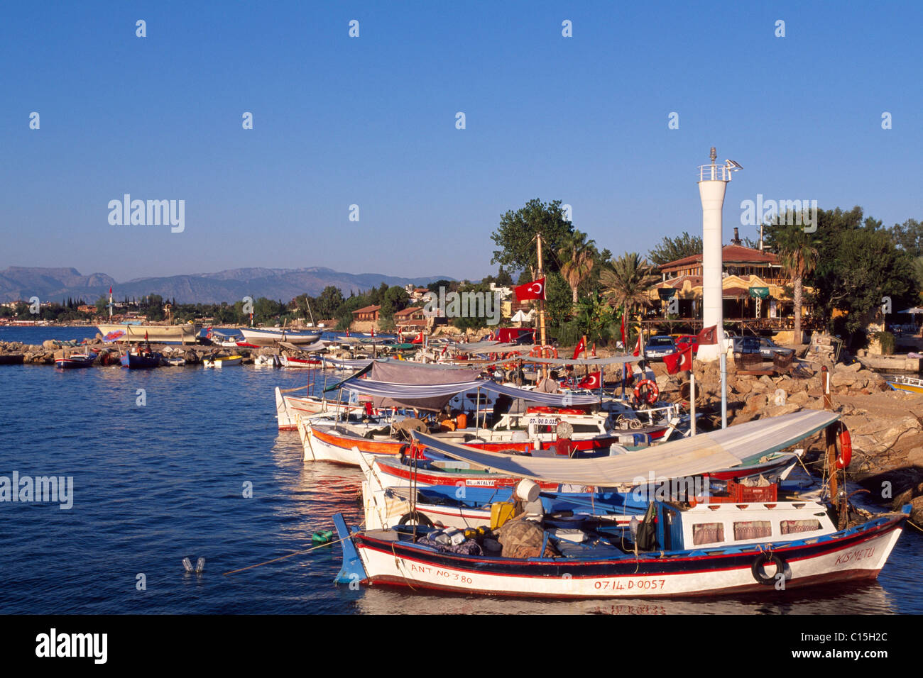 Side Harbour, Turkish Riviera, Turkey Stock Photo - Alamy