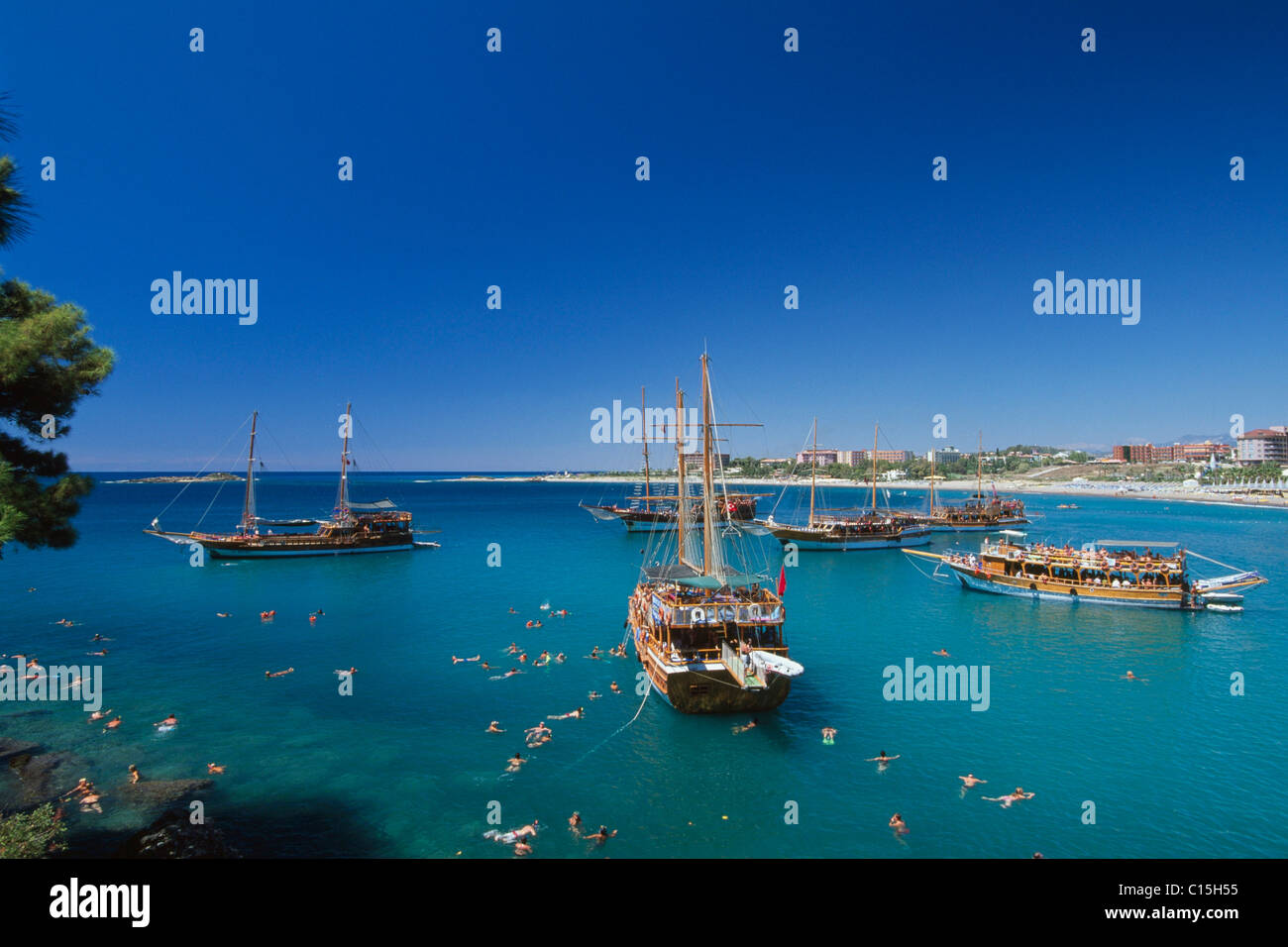 Turkish day trip boats hi-res stock photography and images - Alamy